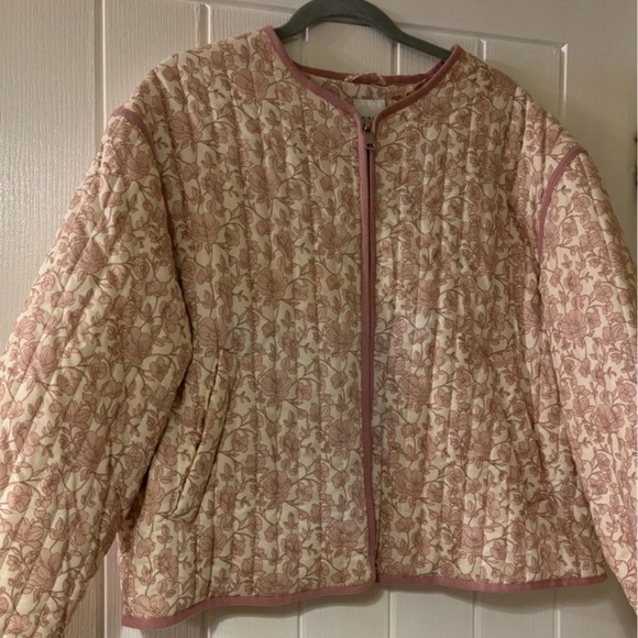 Primark | Jackets & Coats | Primark Pink Floral Quilted Womens Puffer ...